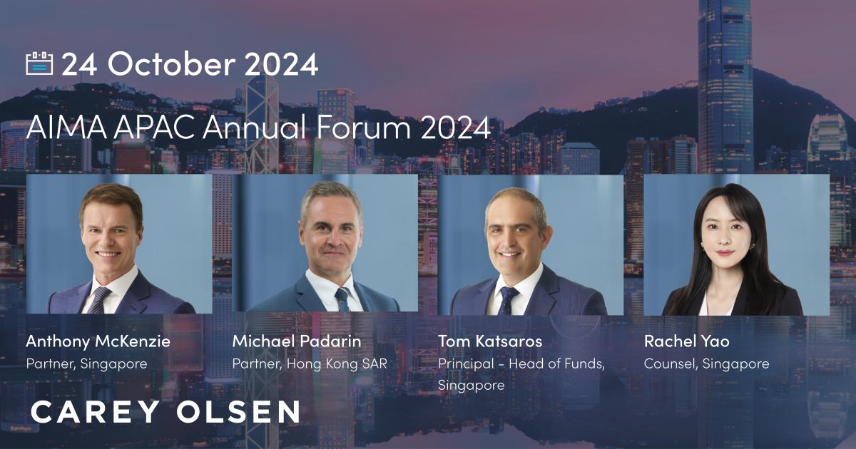 Carey Olsen are attending the AIMA APAC forum 2024 | Carey Olsen