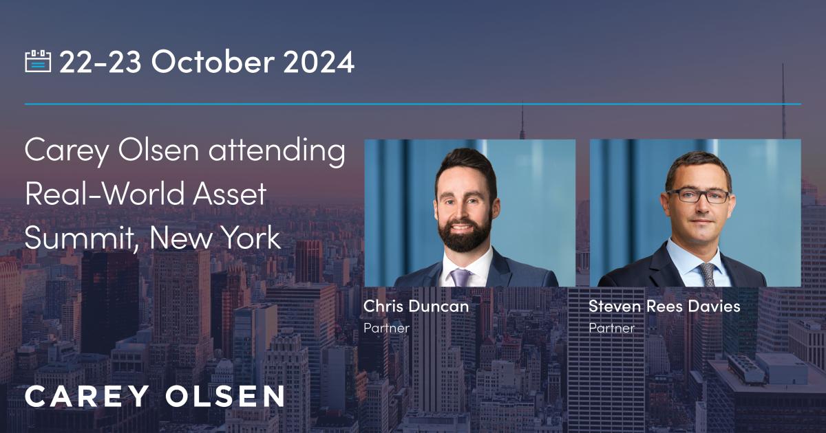 Carey Olsen attending Real-World Asset Summit 2024 | Carey Olsen